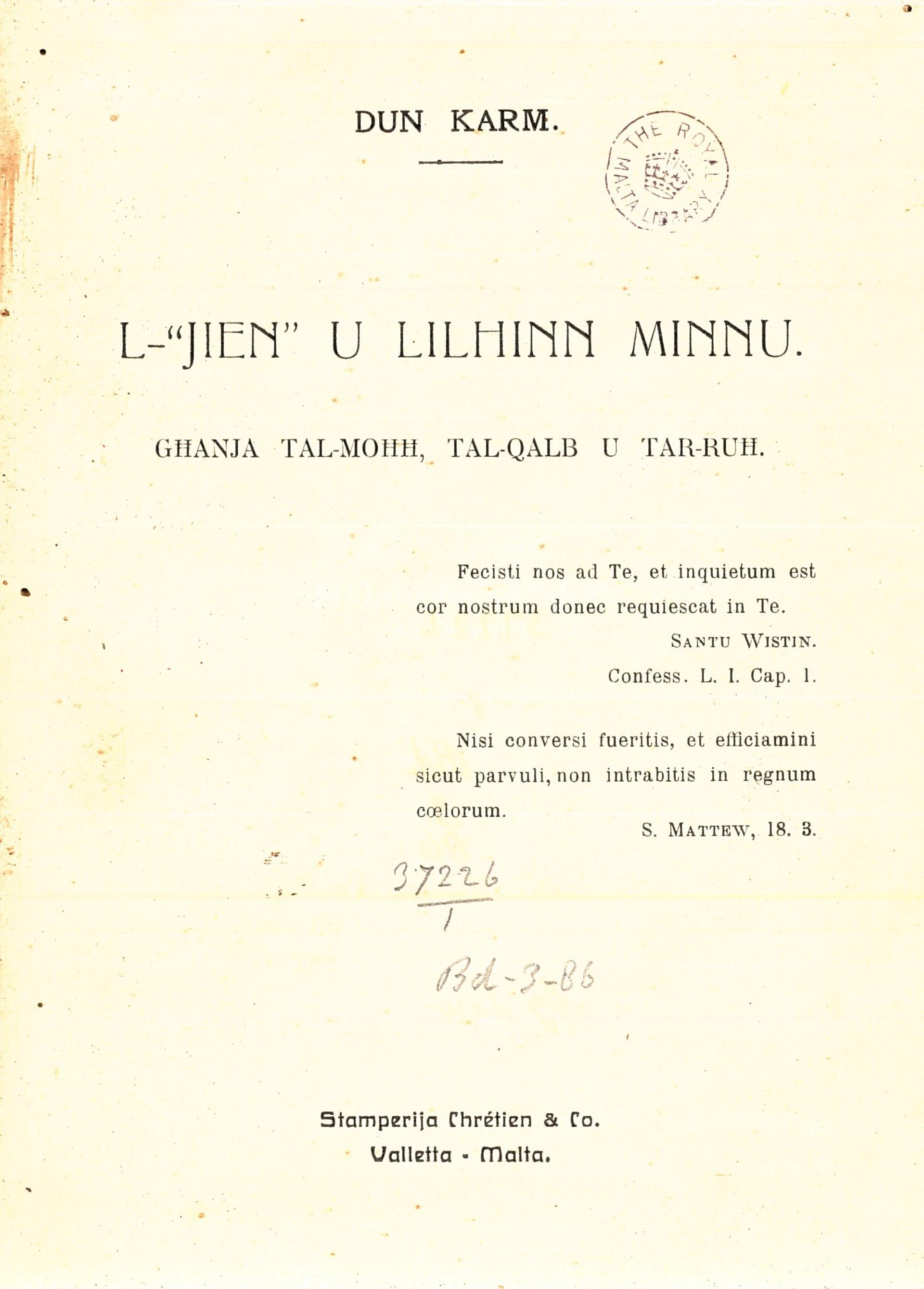 Dun Karm Psaila - HELA