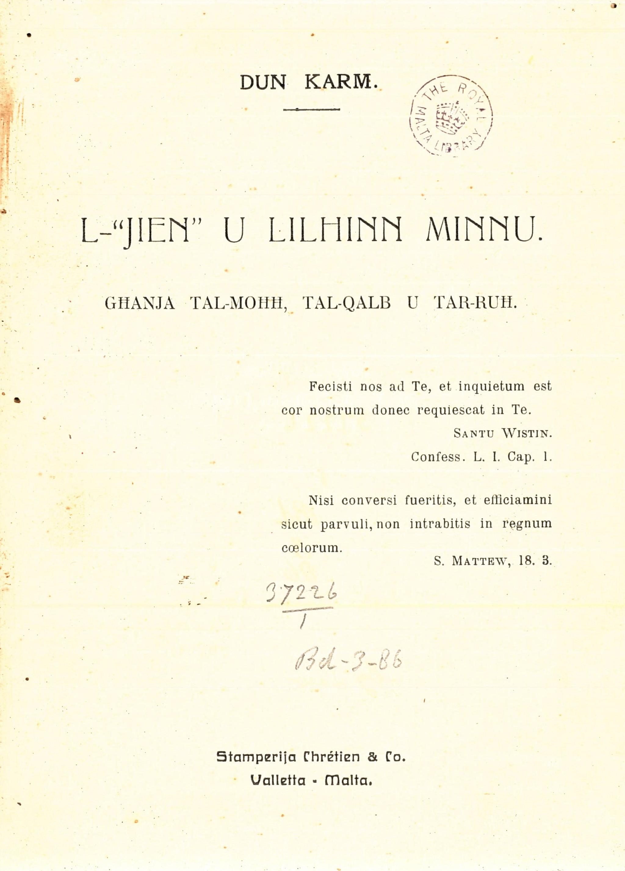 Dun Karm Psaila - HELA