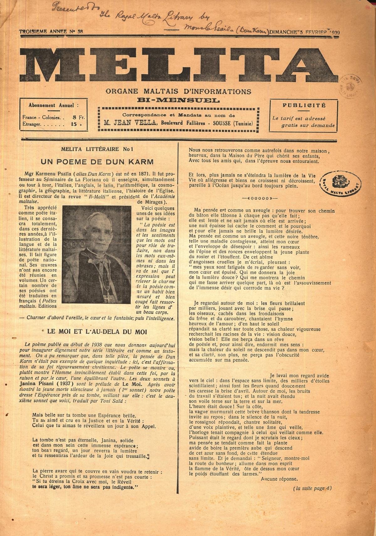 Dun Karm Psaila - HELA