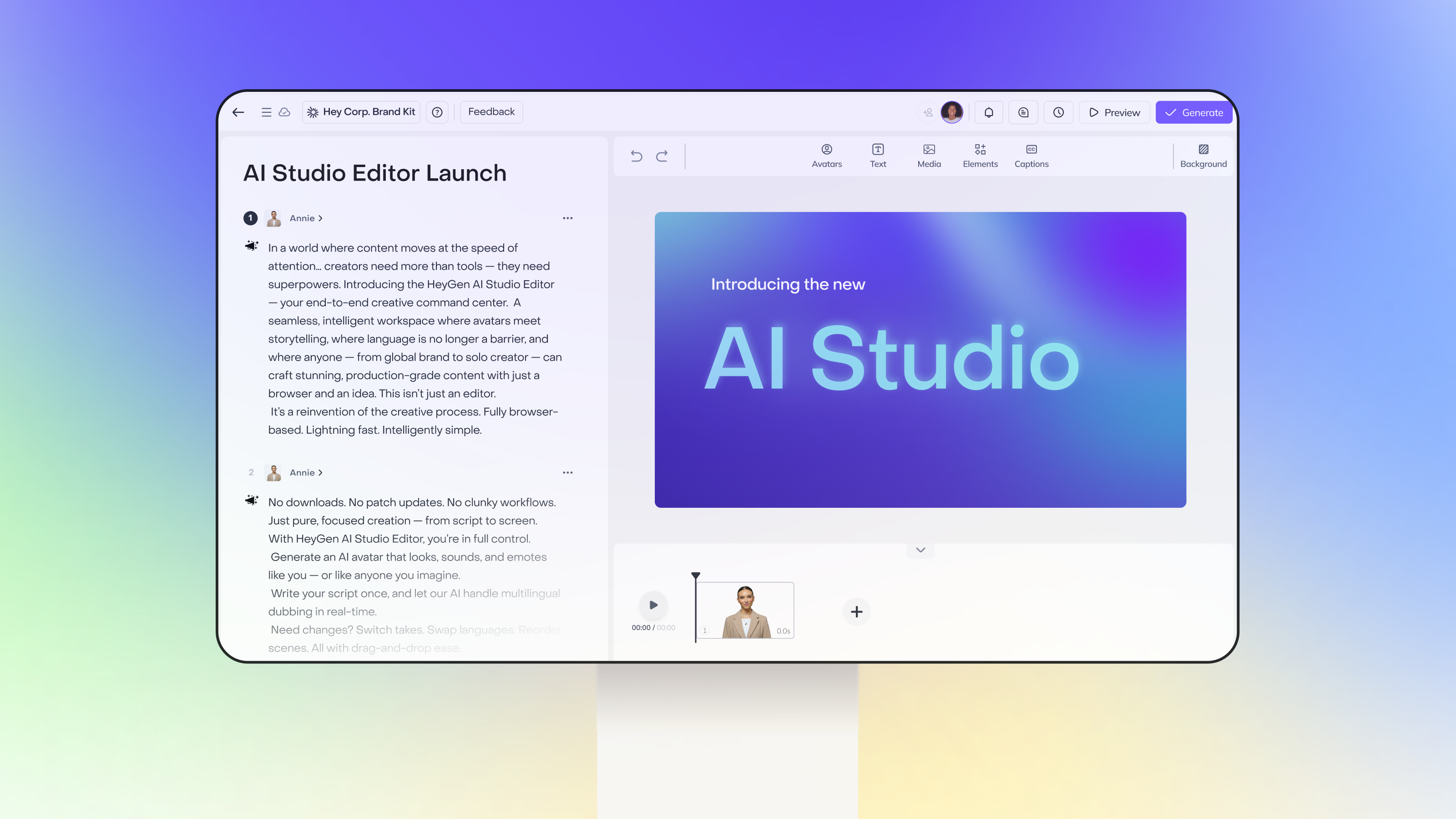 Revolutionize Video Creation with AI Studio | HeyGen