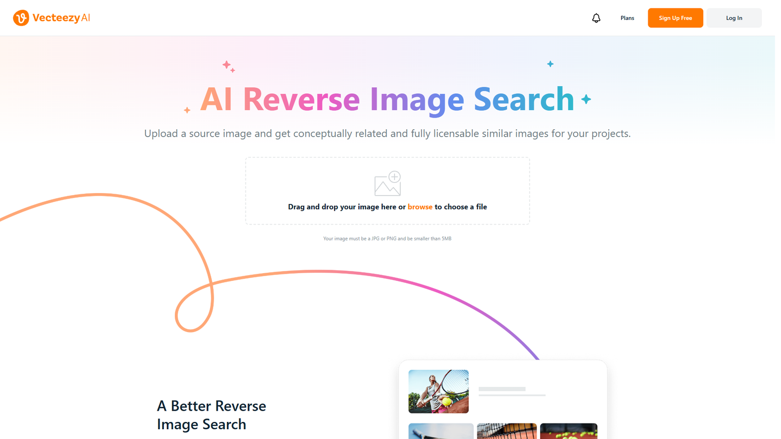 Vecteezy AI Reverse Image Search — обратный поиск по картинке