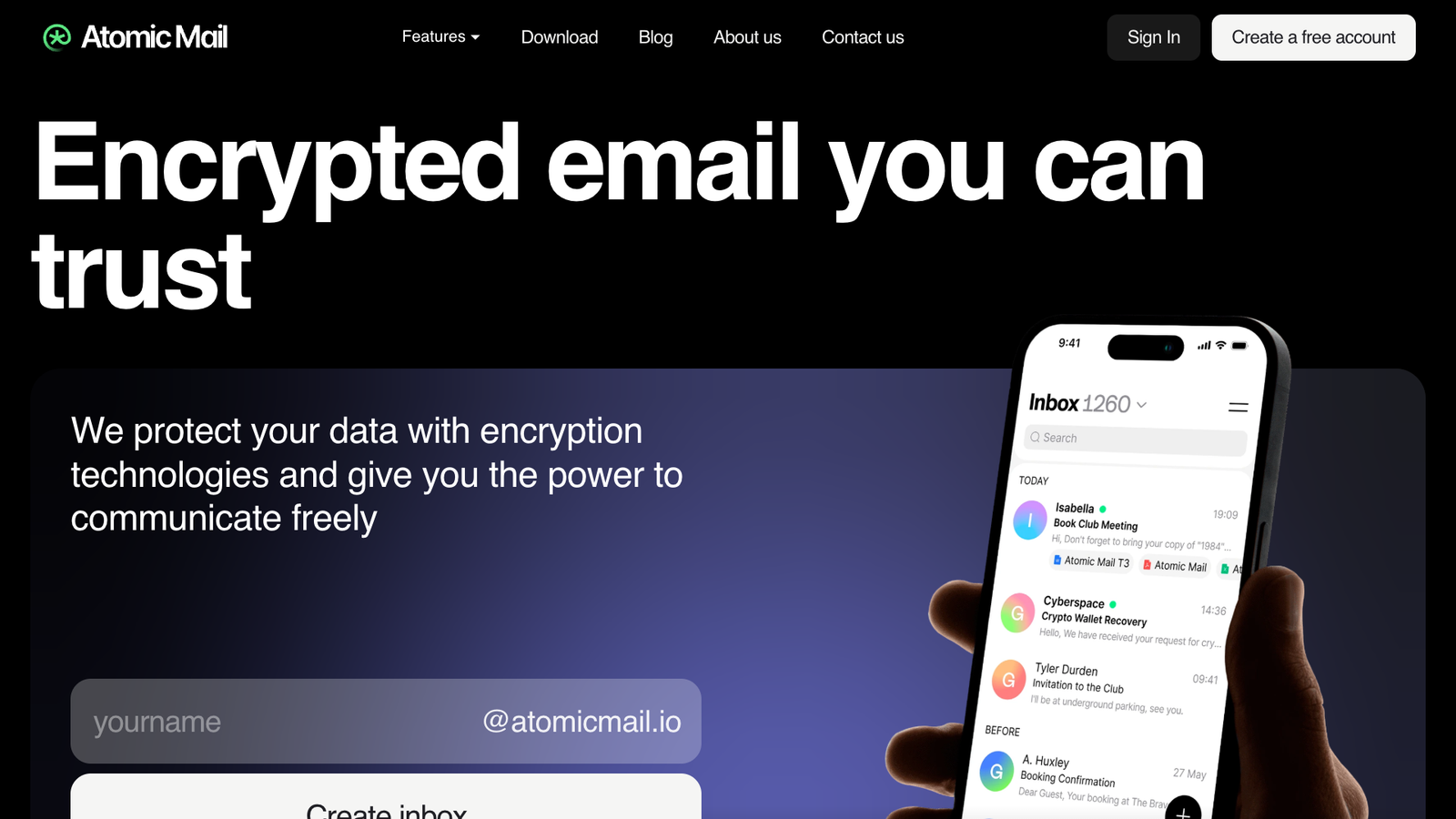 Atomic Mail — нейросеть для защищённой зашифрованной электронной почты