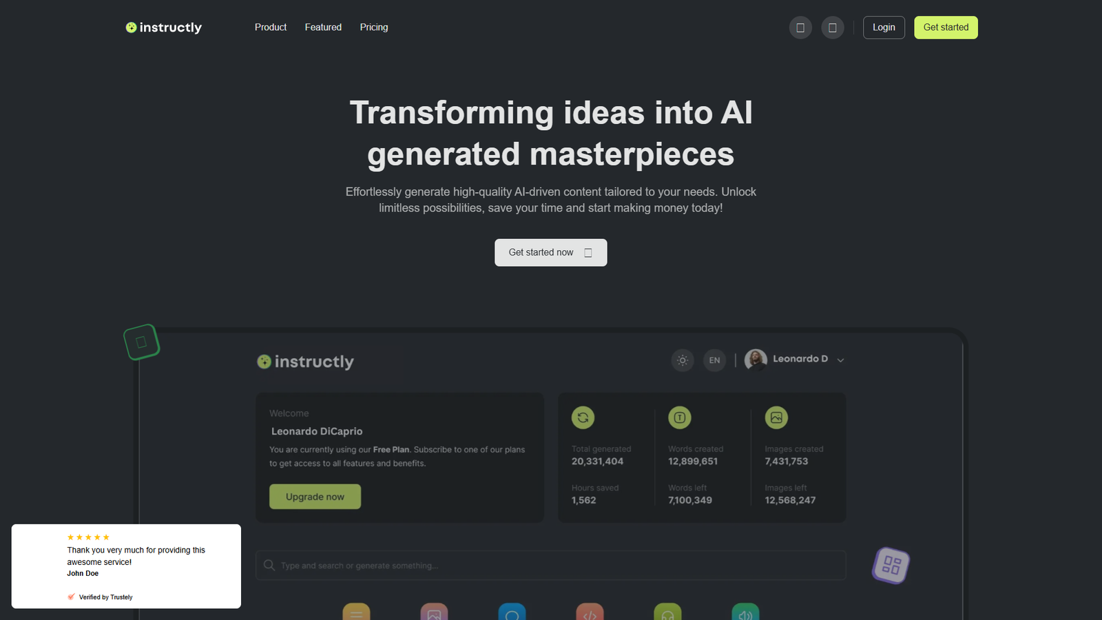 Instructly — AI-генератор контента и SEO-текстов