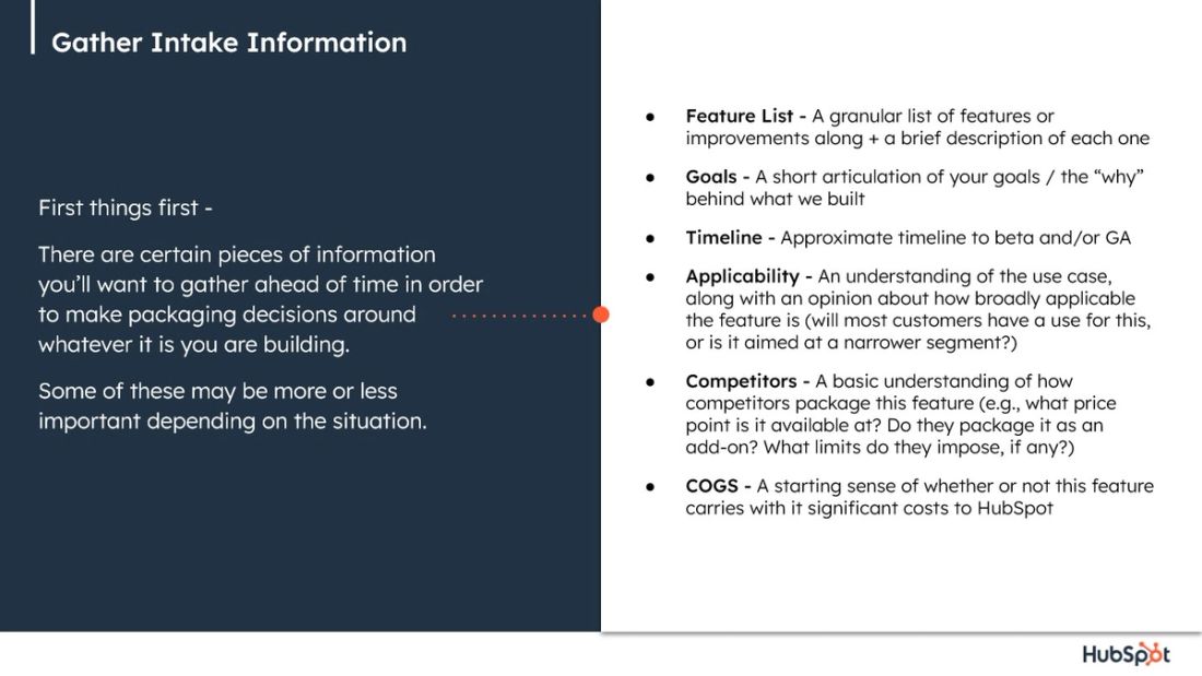 Sales Hub Packaging Decision Making at HubSpot