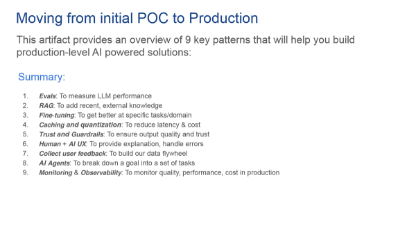 Bridging the gap from GenAI POC to production Bridging the gap from GenAI POC to production