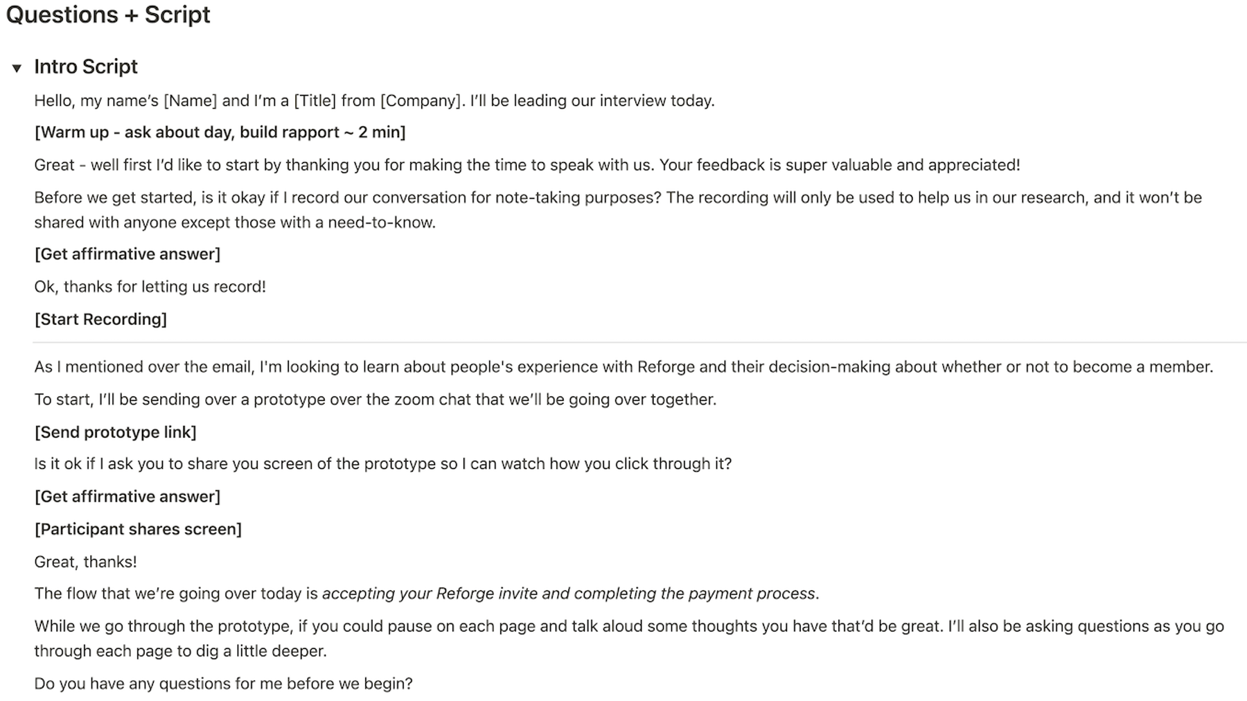 PMF Interview Script at LinkedIn Sales Navigator