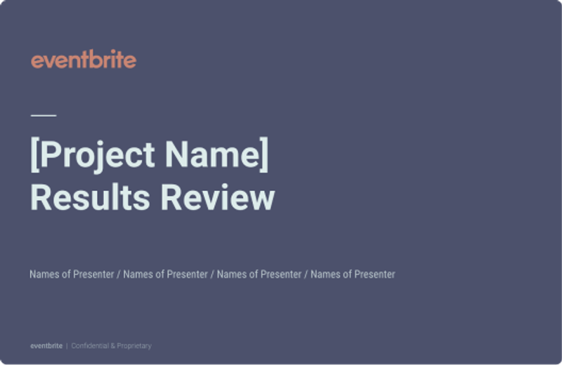 Product review presentation template from Eventbrite