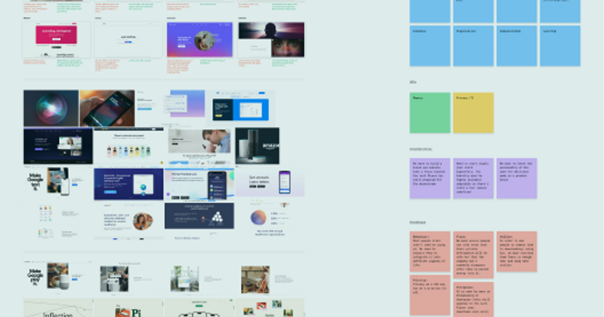 Content exploration and wireframing for new website at Kin