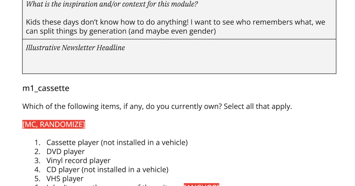 Survey design guidelines at Gradient