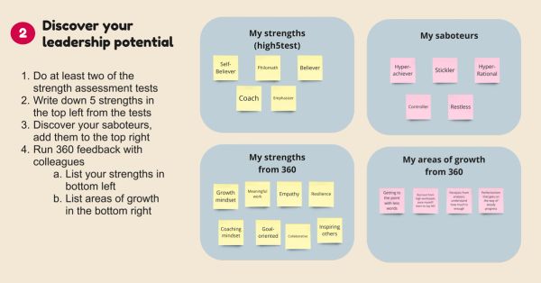 PM self-awareness canvas for building leadership skills