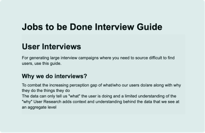 Jobs to Be Done (JTBD) Framework Templates and Examples - Reforge