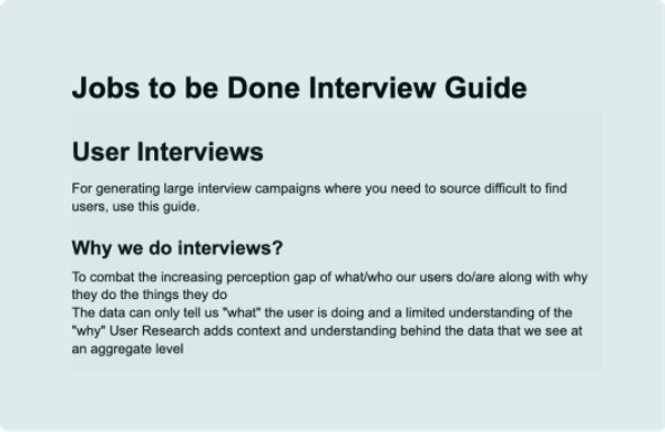 Jobs to Be Done (JTBD) Framework Templates and Examples - Reforge