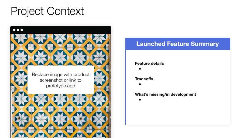 Project retrospective meeting template from Reforge