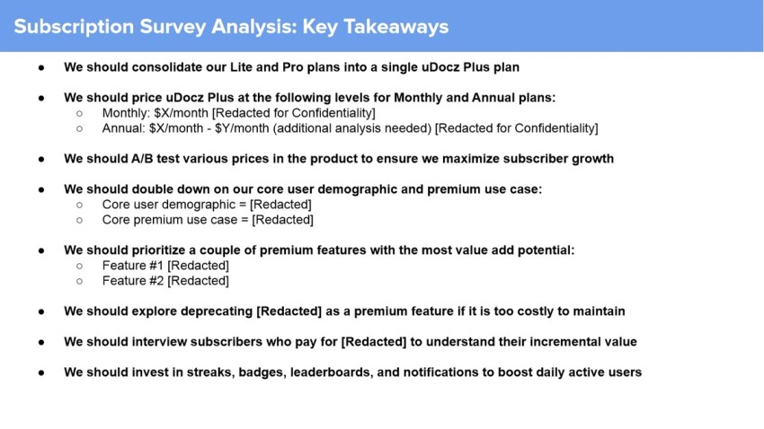 Subscription Survey Analysis At Udocz