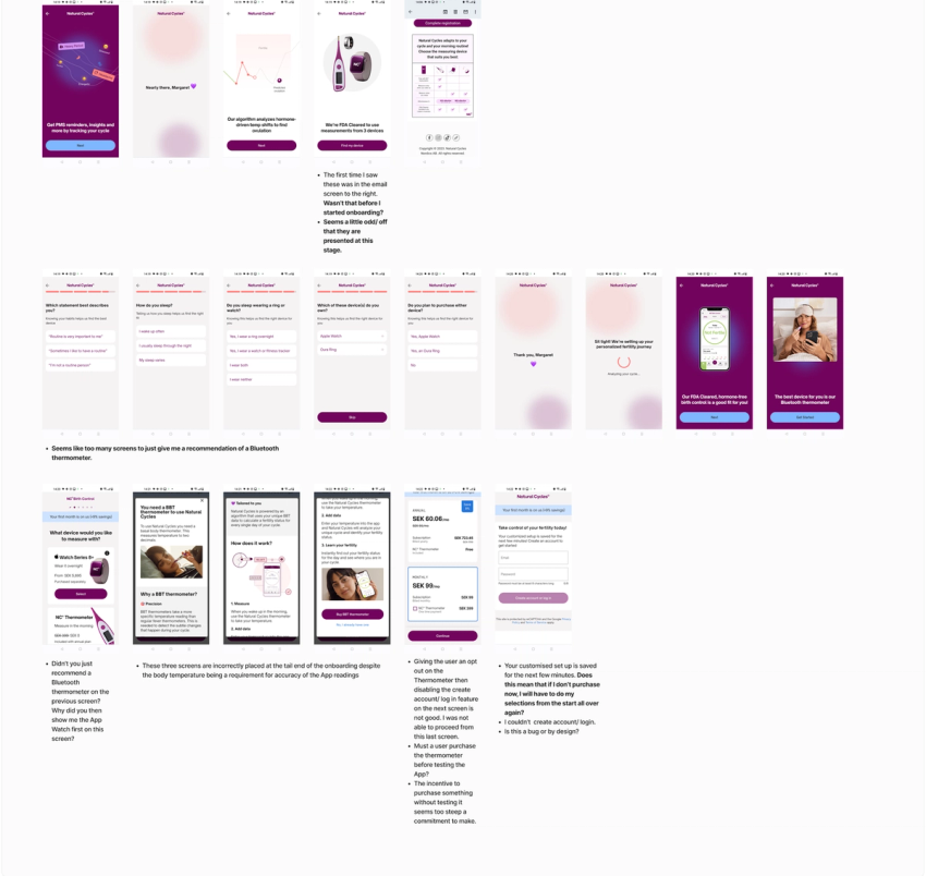 PM take home assignment at Natural Cycles