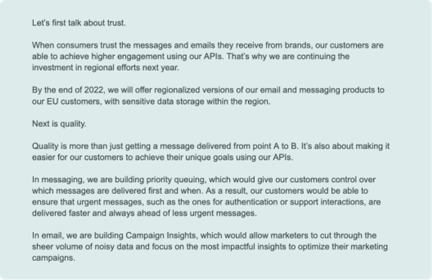 Press release/frequently asked questions (PRFAQ) at Twilio