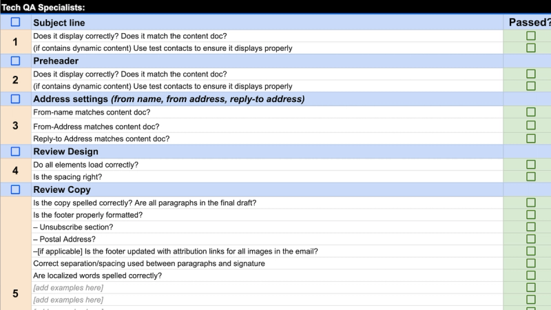 Quality Assurance Templates and Examples - Reforge