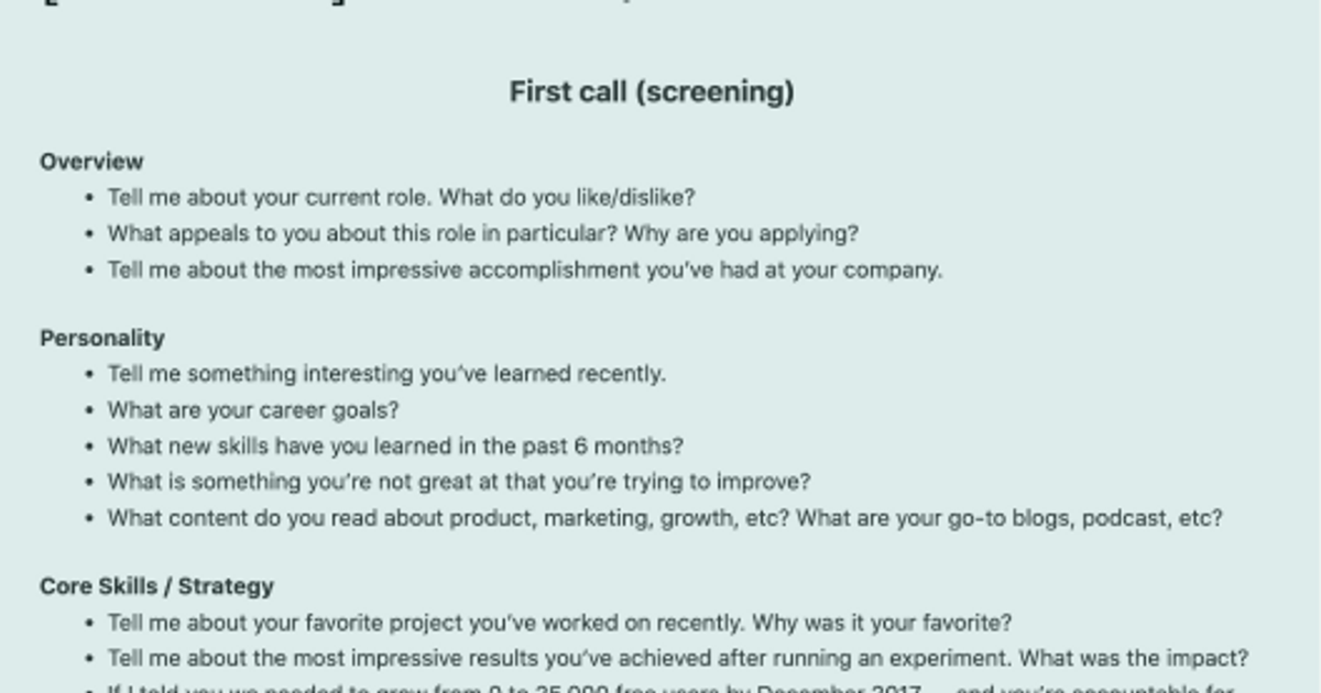 Growth marketing manager interview questions at HubSpot