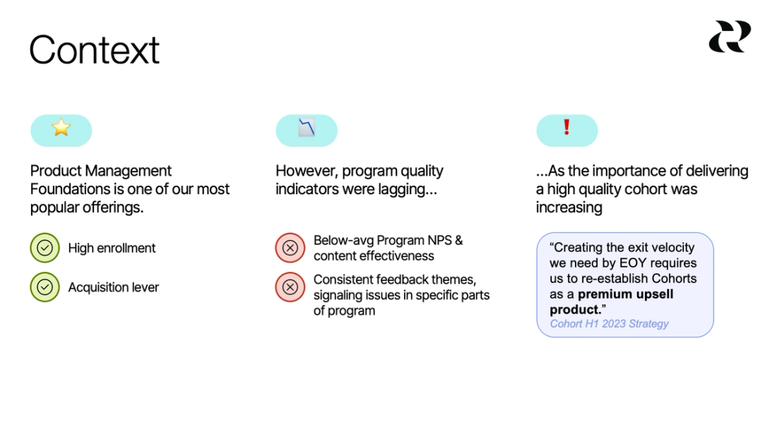 Product Management Course Update and Learnings at Reforge