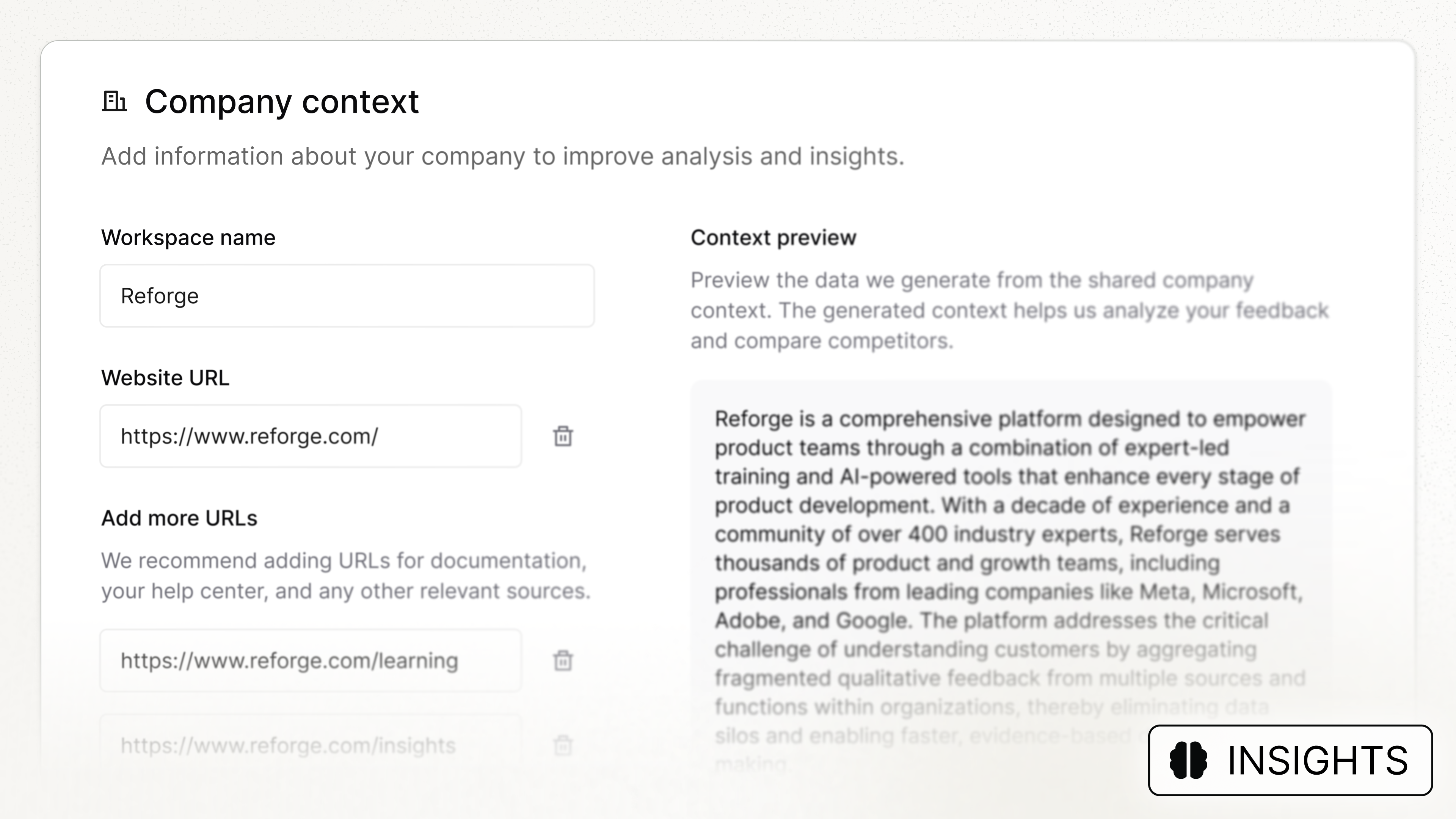 Reforge Insights: Introducing Context Engine