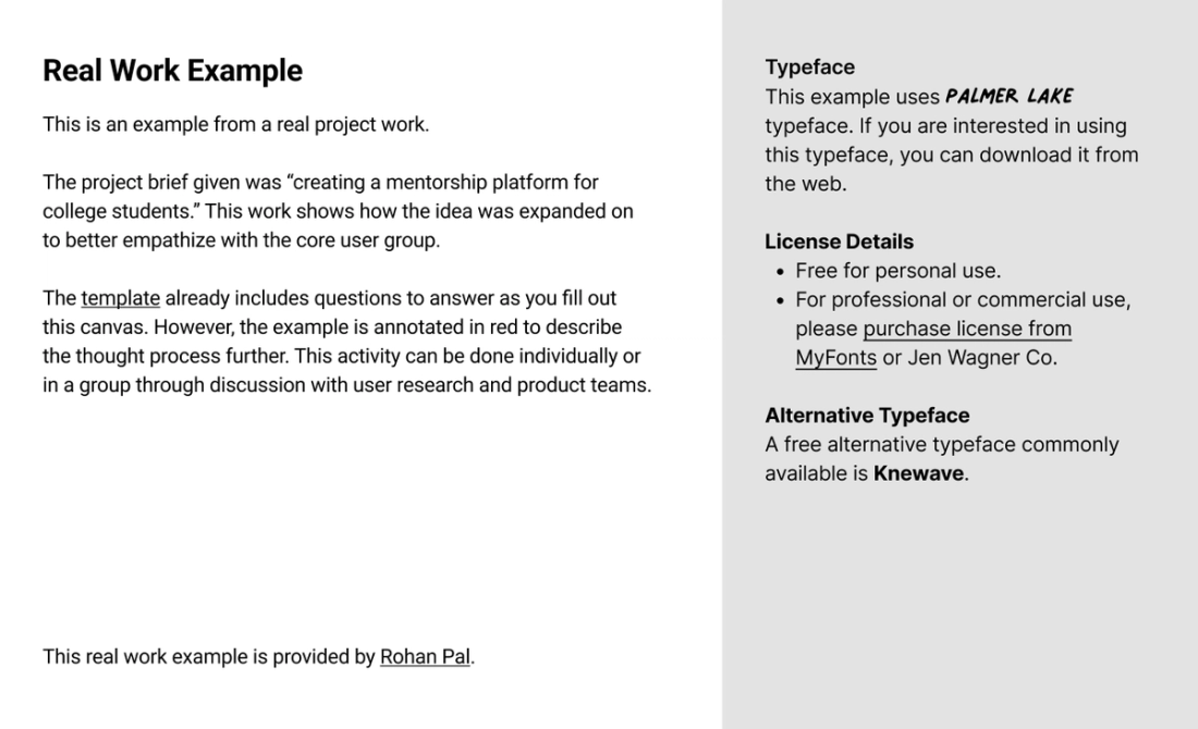 Empathy map canvas by Rohan Pal