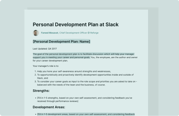 Professional Development Plan Templates and Examples - Reforge