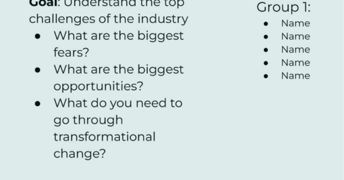 Customer Advisory Board Live Event Agenda and Breakouts