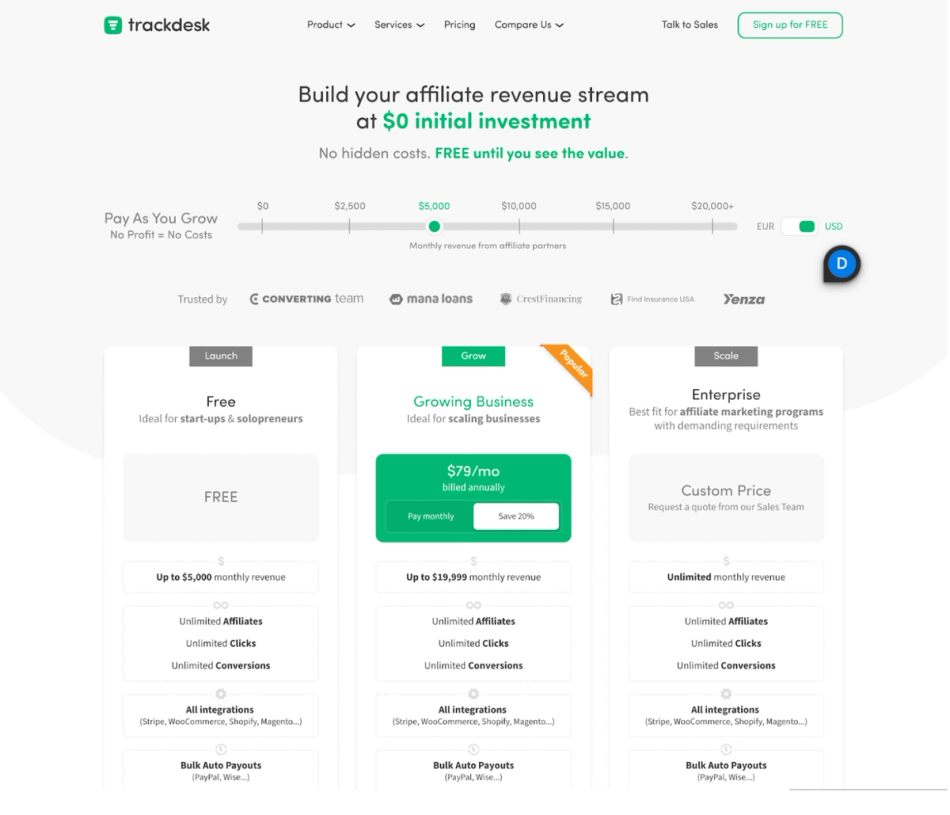 Growth launch case study at trackdesk