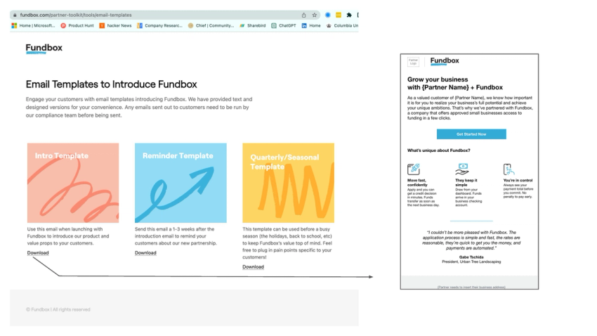 Business Development Partner Enablement Toolkit at Fundbox
