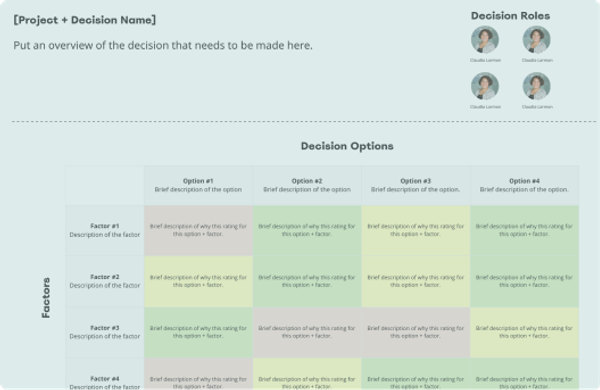 Decision Making Framework Templates and Examples - Reforge