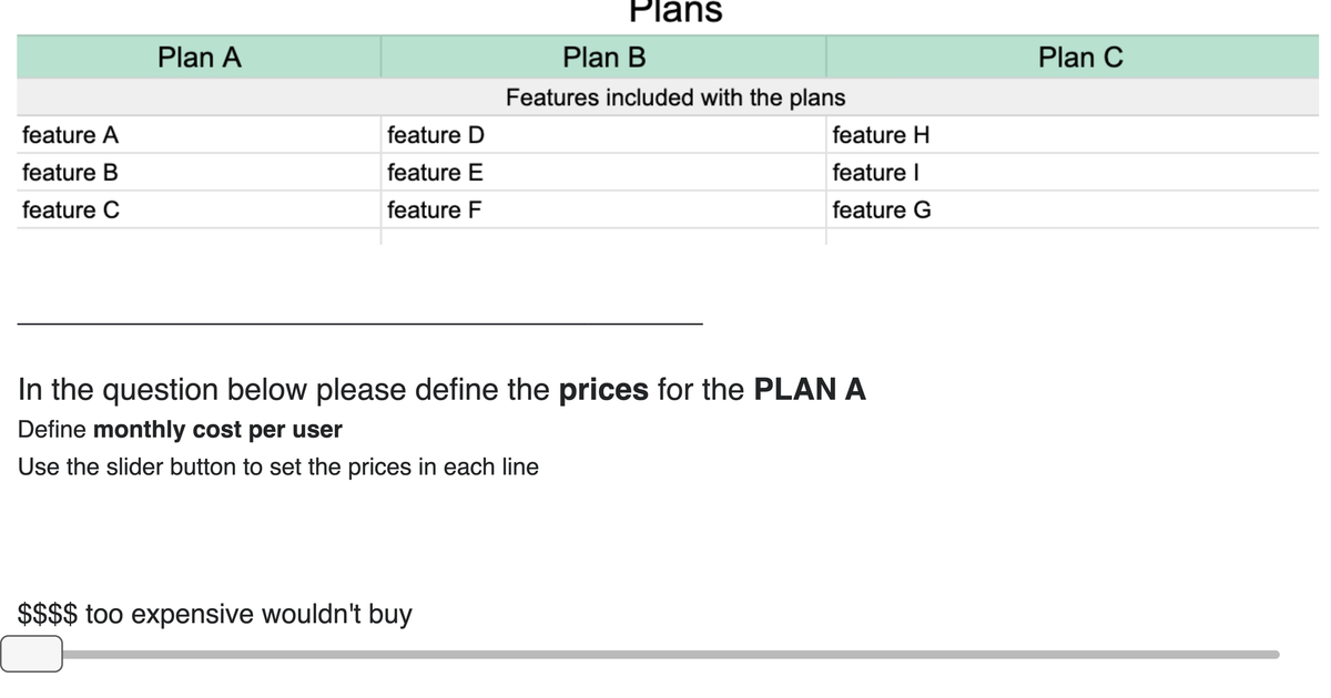 Pricing survey at PandaDoc