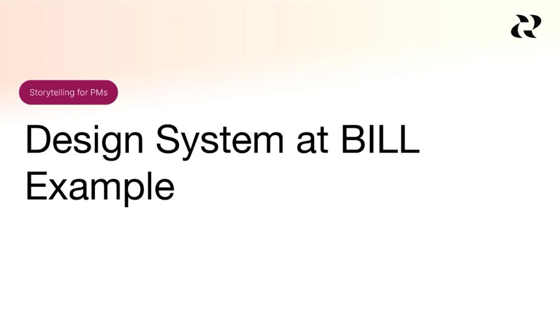 Design system story structure at BILL