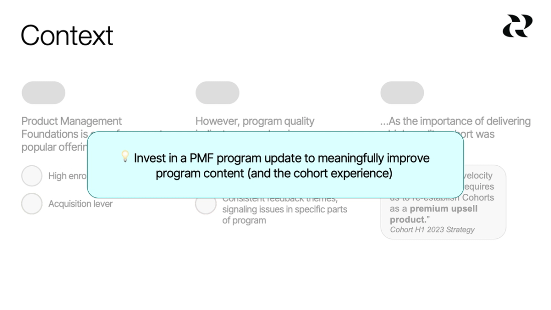 Product Management Course Update and Learnings at Reforge