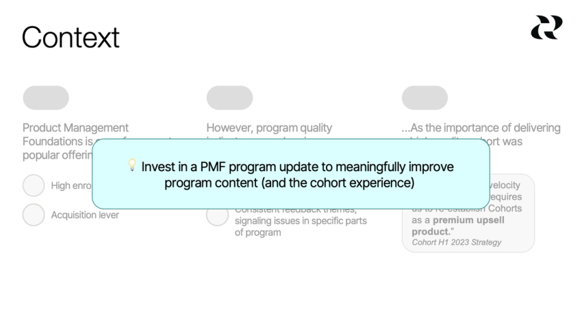 Product Management Course Update and Learnings at Reforge