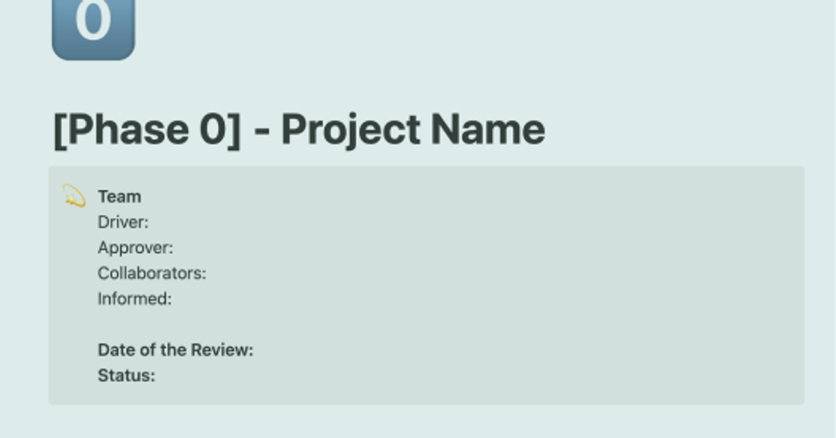 Problem Definition Brief Template at Nuvocargo