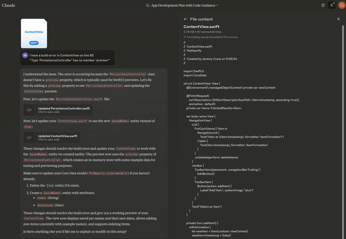 Append code to chatbots to fix issues and add context