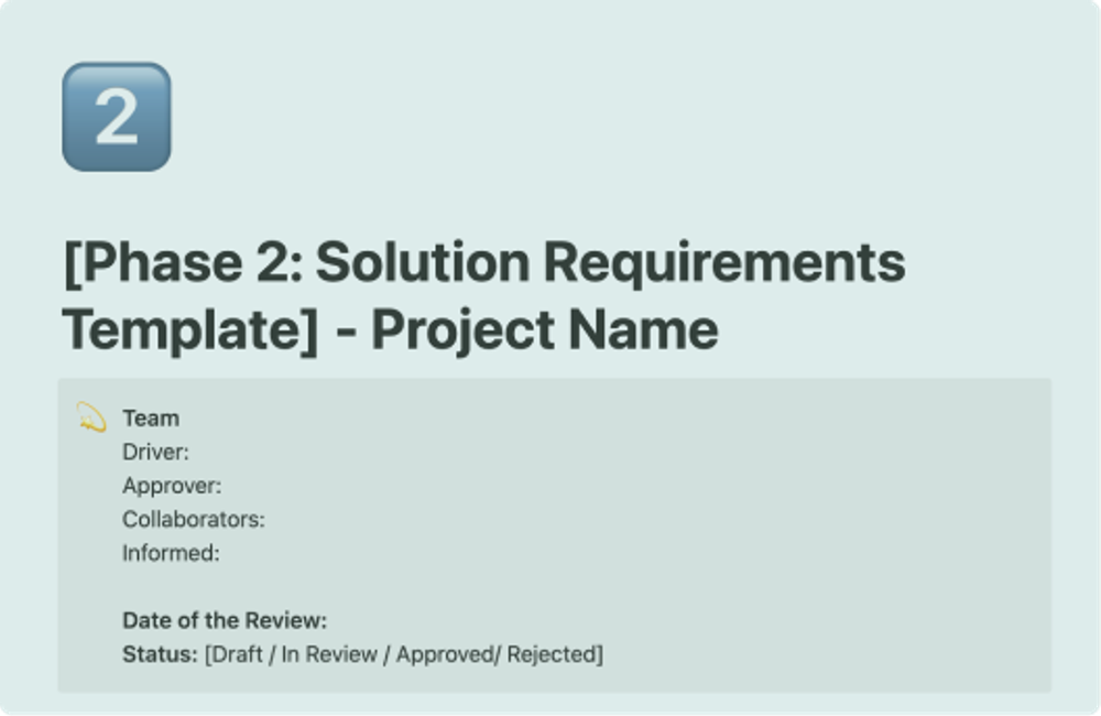 Solution Evaluation Template at Nuvocargo