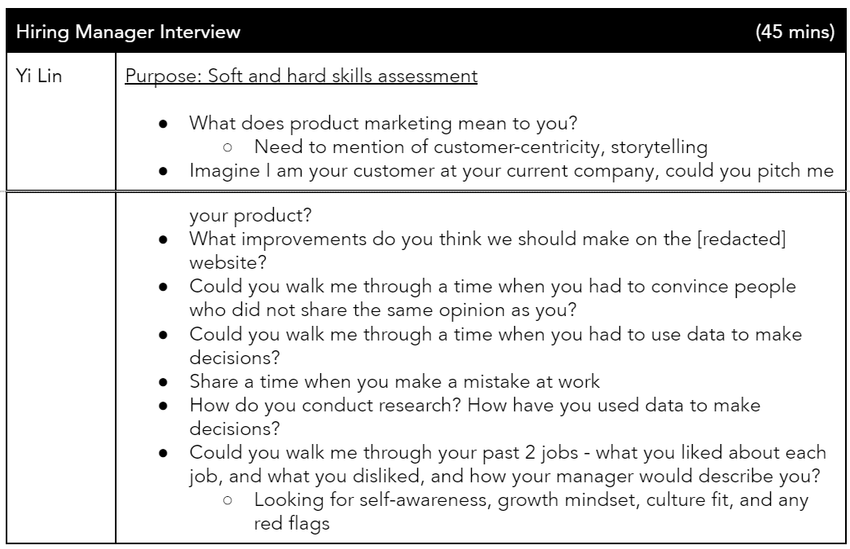 Product Marketing Manager Interview Plan at Edtech Company