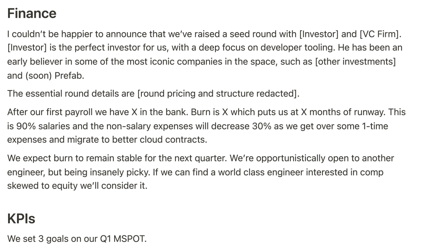 Board Update Templates and Examples - Reforge