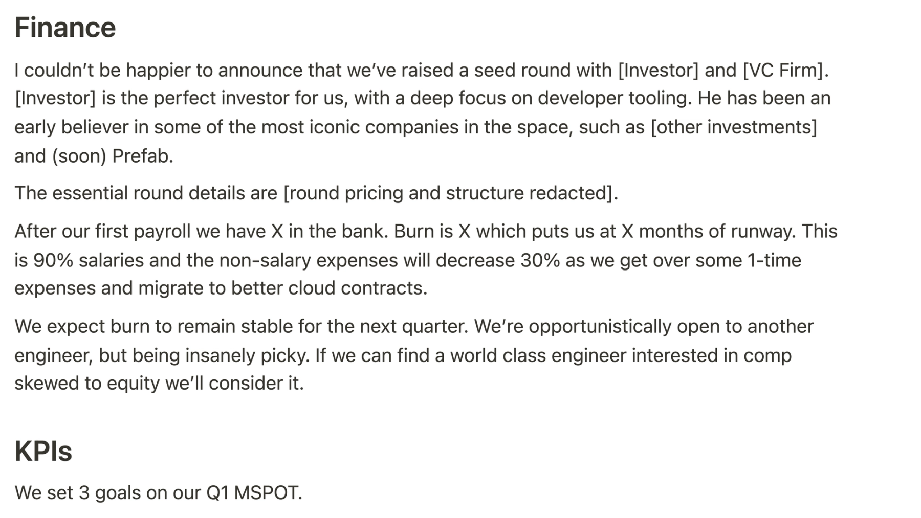 Board Update Templates and Examples - Reforge