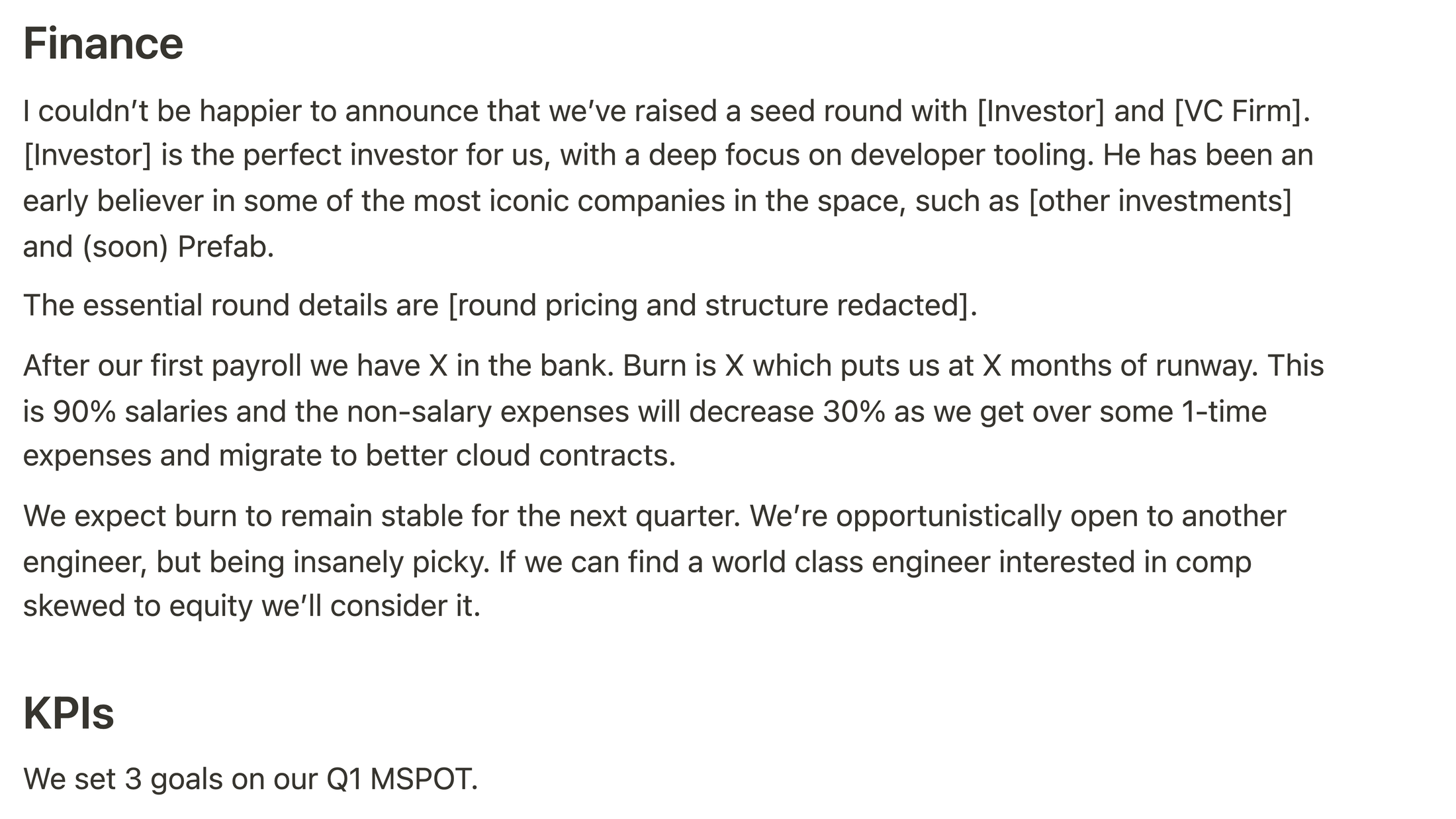 Board Update Templates and Examples - Reforge