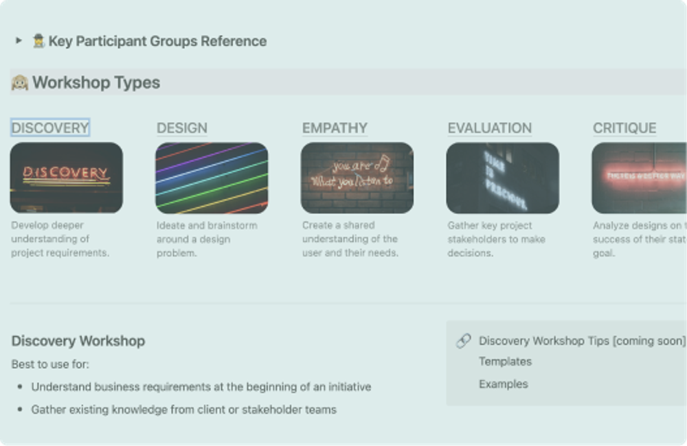 Empathy mapping workshop brief at LOOM