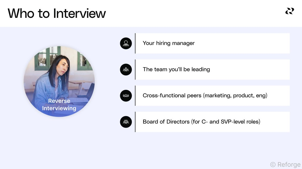 Conduct reverse interviews