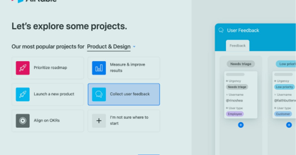 Onboarding experiment result for personalization at Airtable