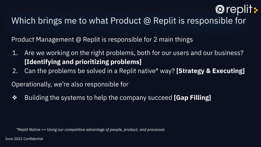 Product Org Overview at Replit