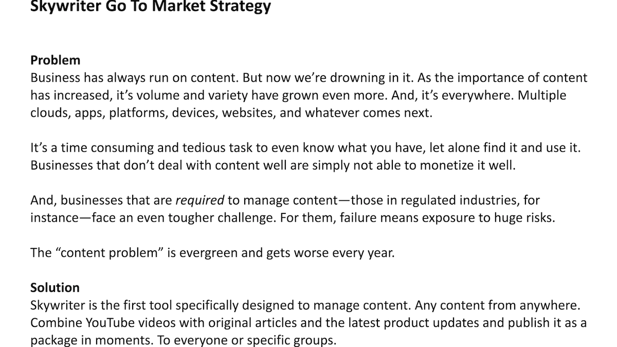 Go to Market Plan Templates and Examples - Reforge