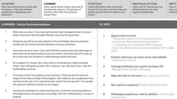 Personal Development Plan Templates and Examples - Reforge