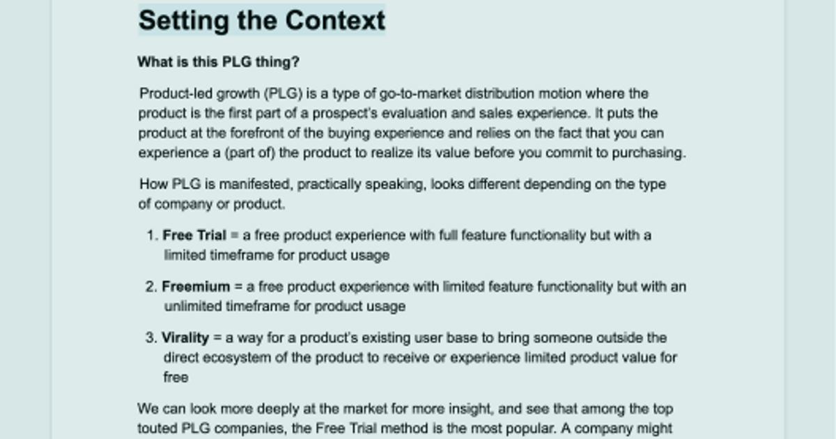 Growth team charter at Productboard