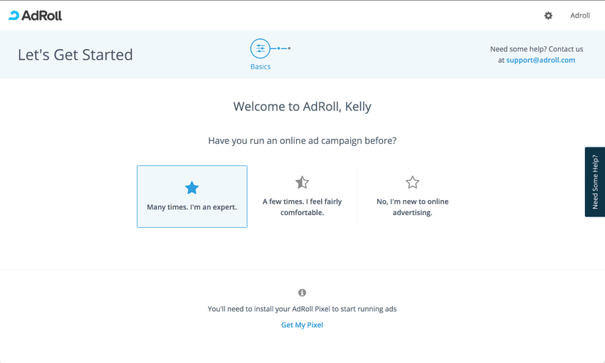 Conversational Onboarding Experiment at AdRoll