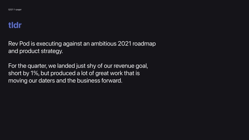 Quarterly Marketing Roadmap at Coffee Meets Bagel